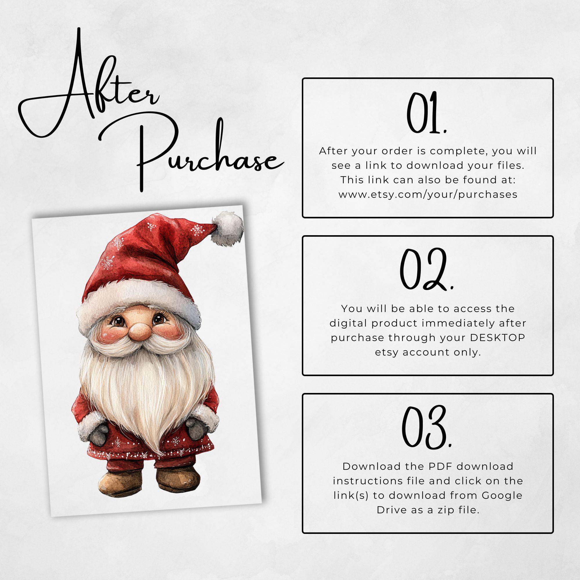 Santa Gnome Clipart, Festive Christmas Gnomes Illustrations, Christmas ...