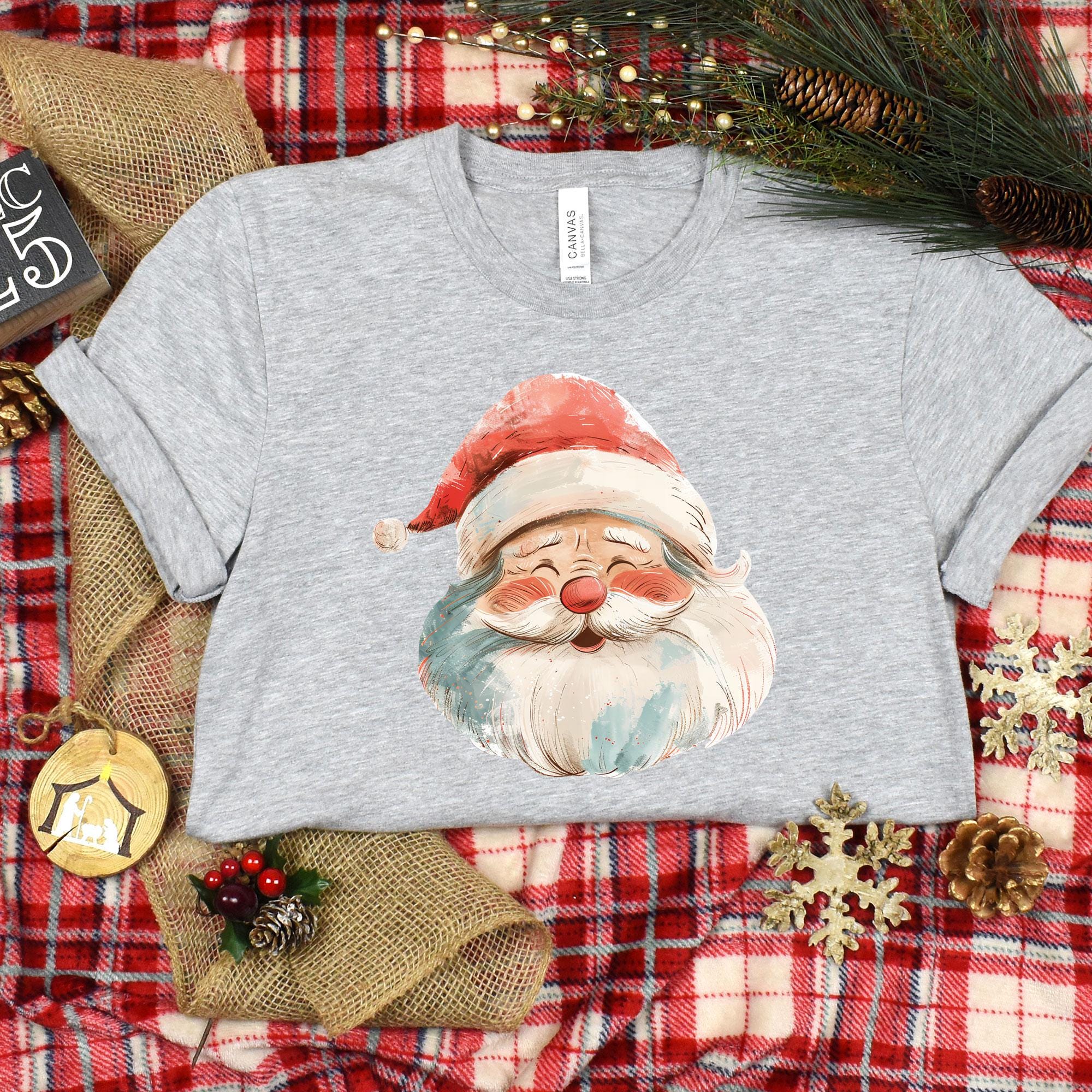 Santa Faces Clipart, Festive Santa Claus Illustrations, Christmas Santa ...