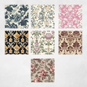 Regency Era Wallpaper Patterns, French Baroque Floral Pattern Papers ...