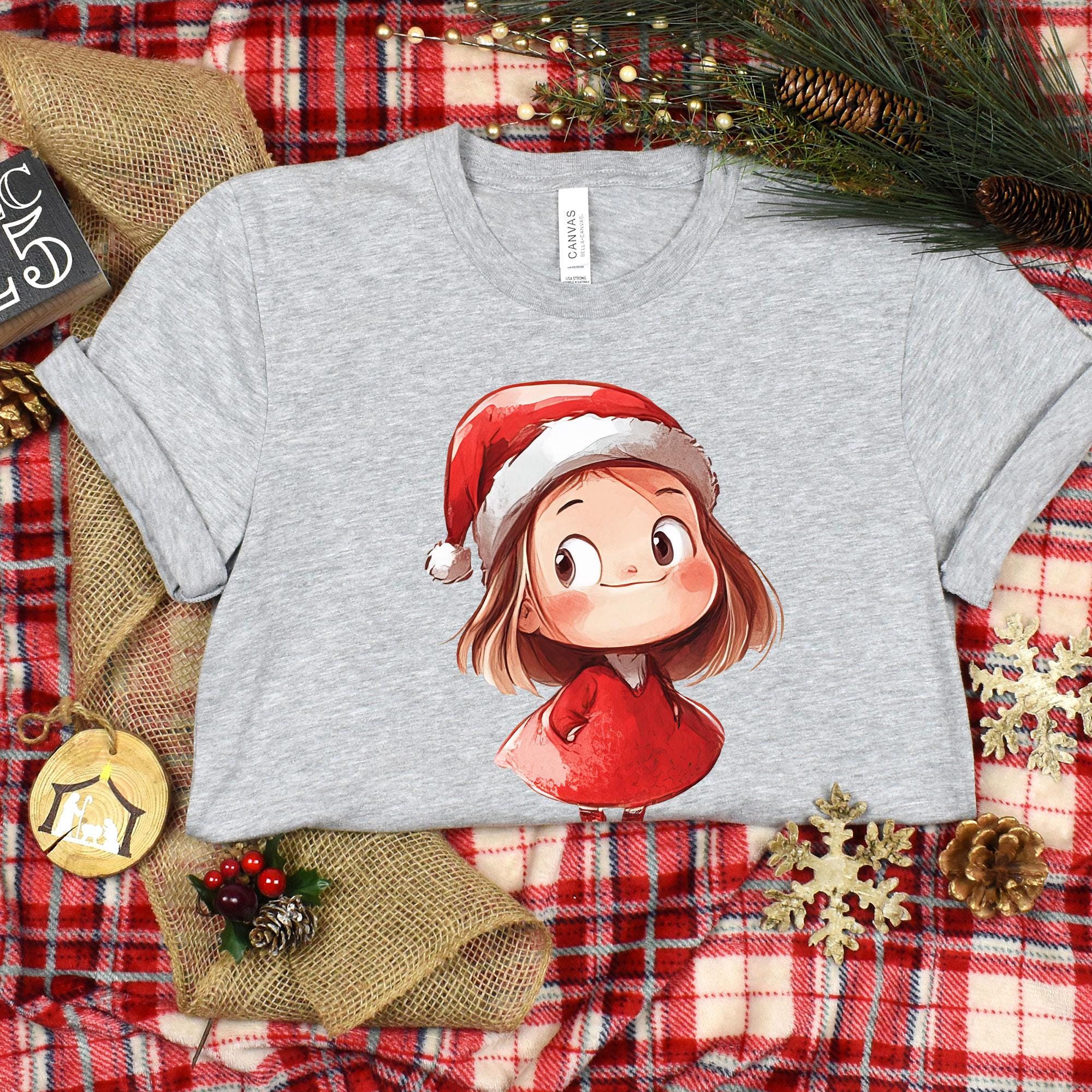 Mini Red Christmas Girl Elves Clipart, Festive Holiday Elf ...