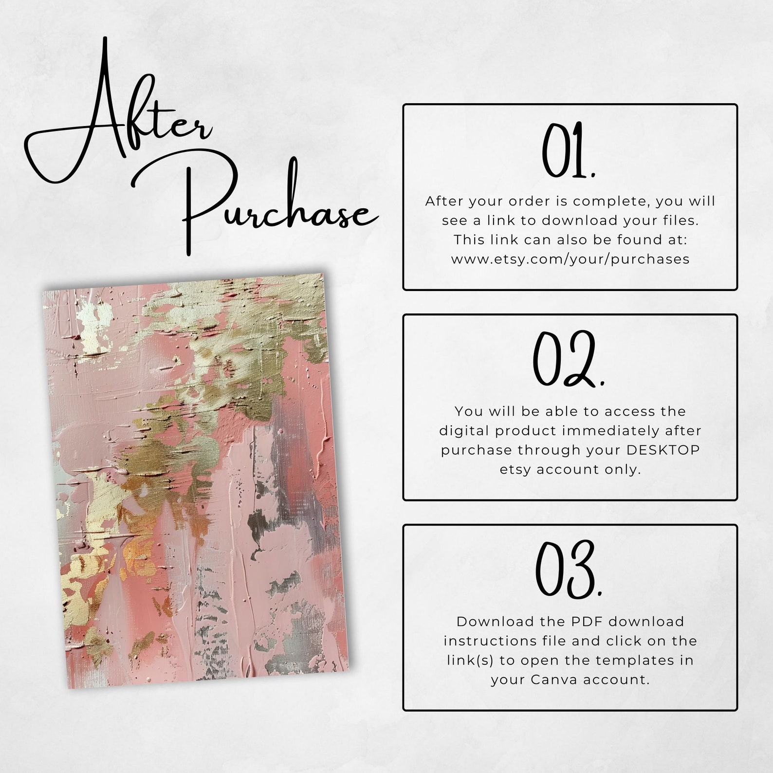 Pink Grunge Paint Digital Paper, Pink and Gold Texture Backgrounds ...