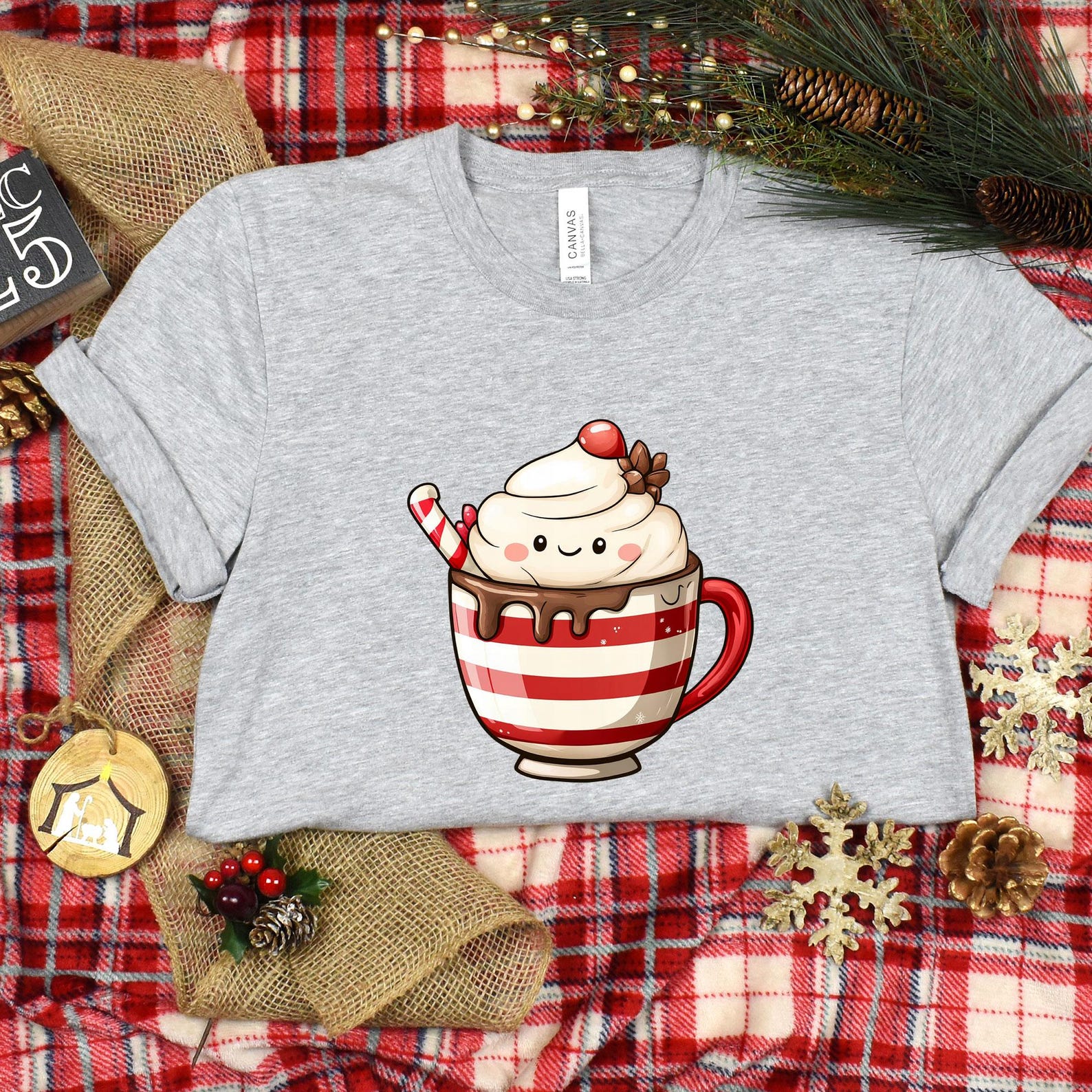 Kawaii Christmas Hot Chocolate Clipart, Cute Holiday Cocoa ...