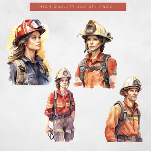 Firetruck Clipart, Fireman Art, Kids Dressed up as Firefighters Clip ...