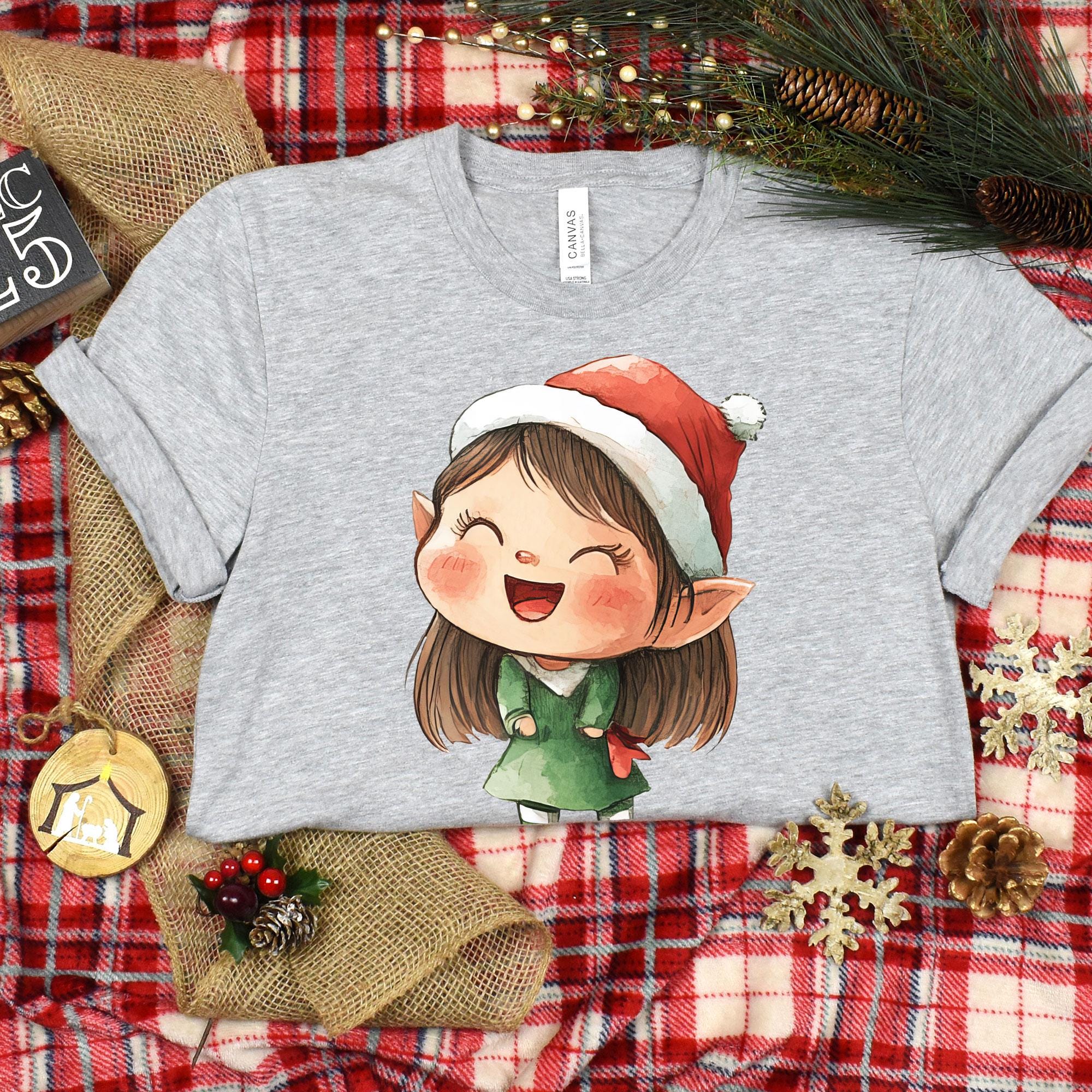 Mini Christmas Elves Clipart, Festive Holiday Elf Illustrations, Green ...