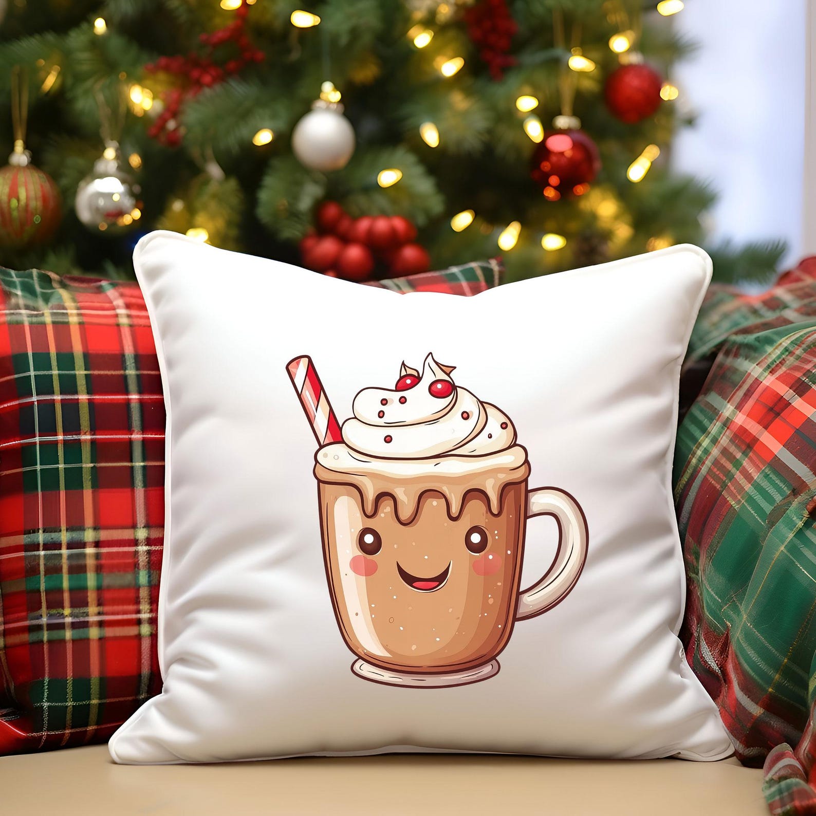 Kawaii Christmas Hot Chocolate Clipart, Cute Holiday Cocoa ...