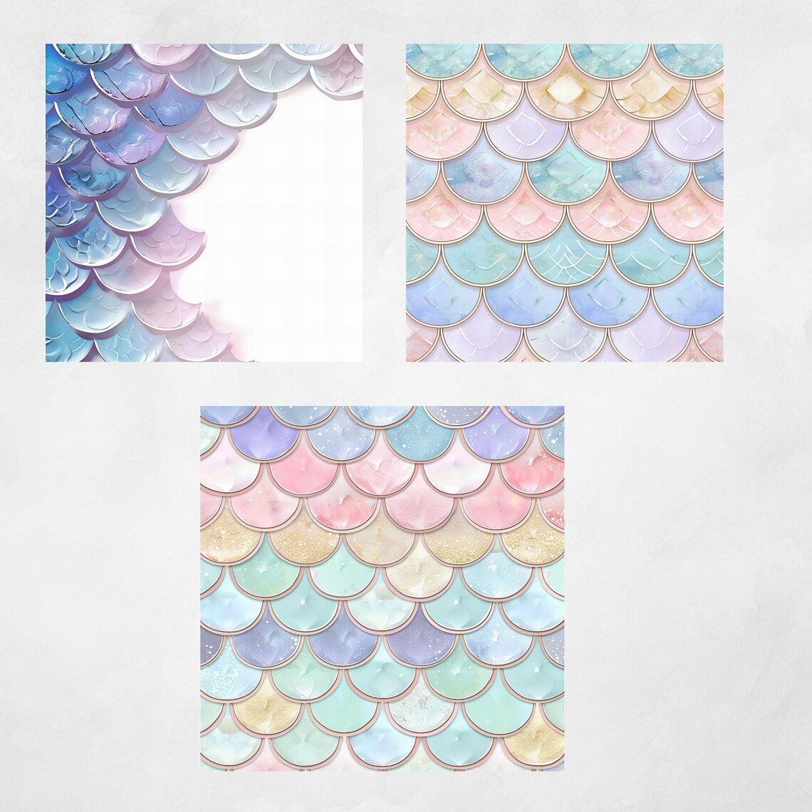 Mermaid Frames & Backgrounds Paper, Ocean-themed Invitation Designs ...