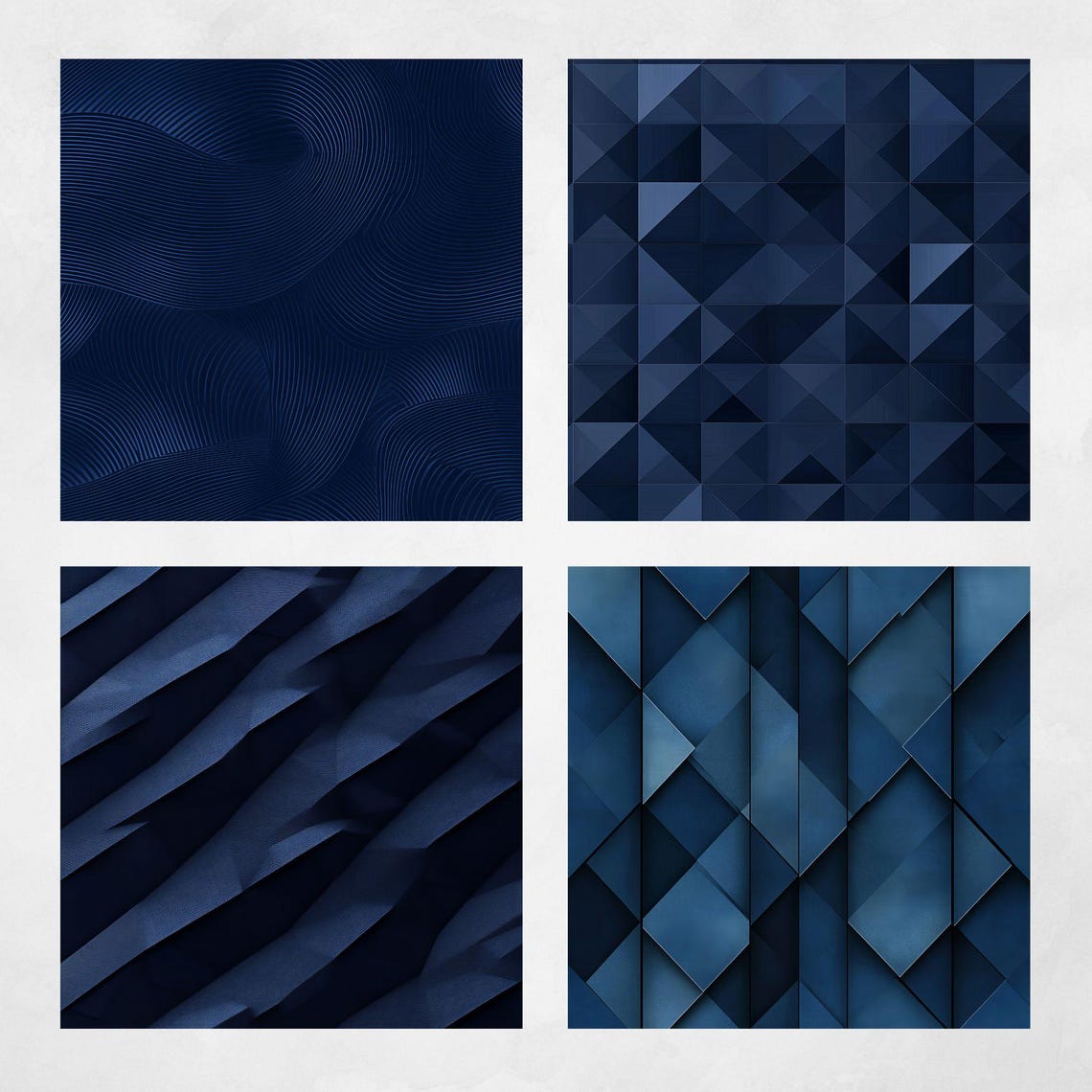Navy Blue Geometric Digital Paper, Dark Blue Abstract Backgrounds ...