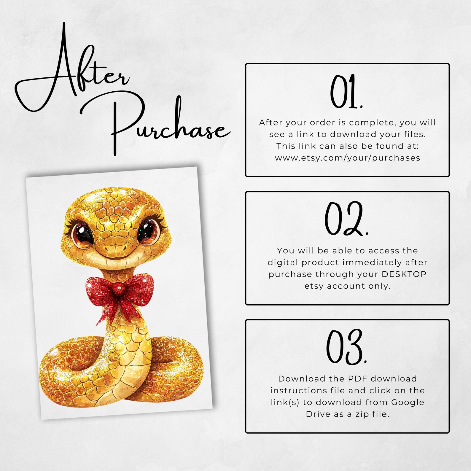 Year of the Snake Clipart, Cute Gold Snake Illustration, Yellow Glitter ...