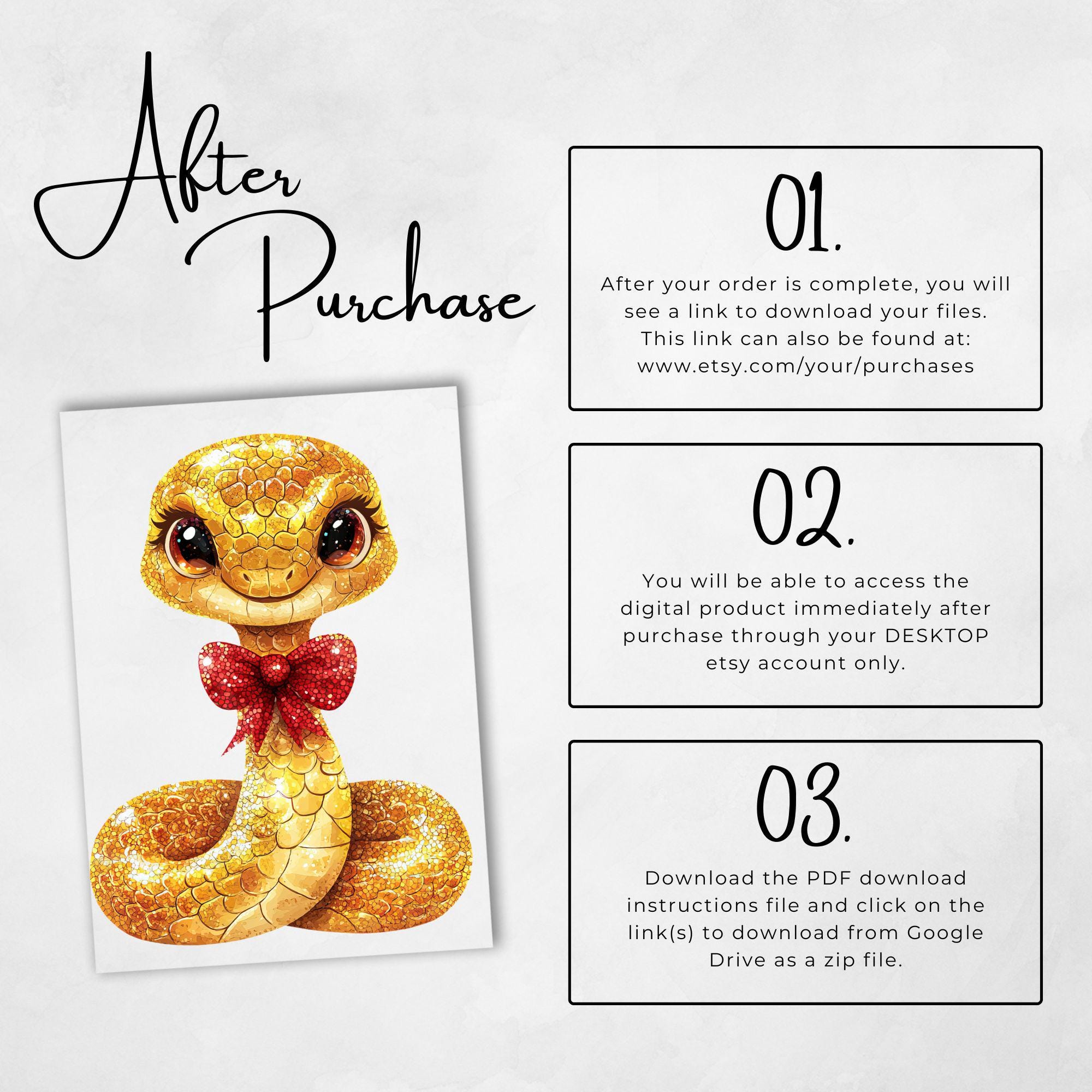 Year of the Snake Clipart, Cute Gold Snake Illustration, Yellow Glitter ...