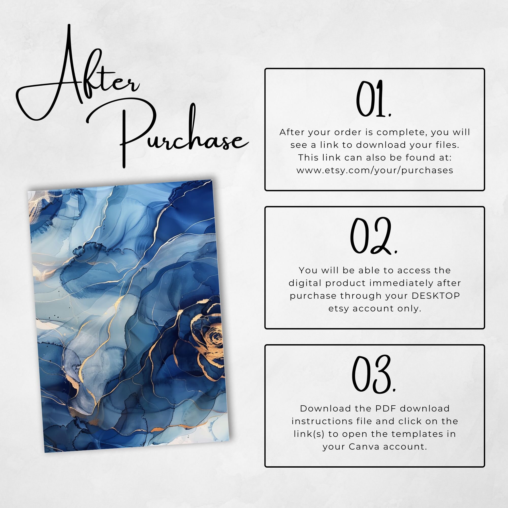 Navy and Dusty Blue Digital Paper, Rose Gold Alcohol Ink Wash Texture ...