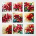 Christmas Poinsettias Digital Paper, Watercolour Poinsettias ...