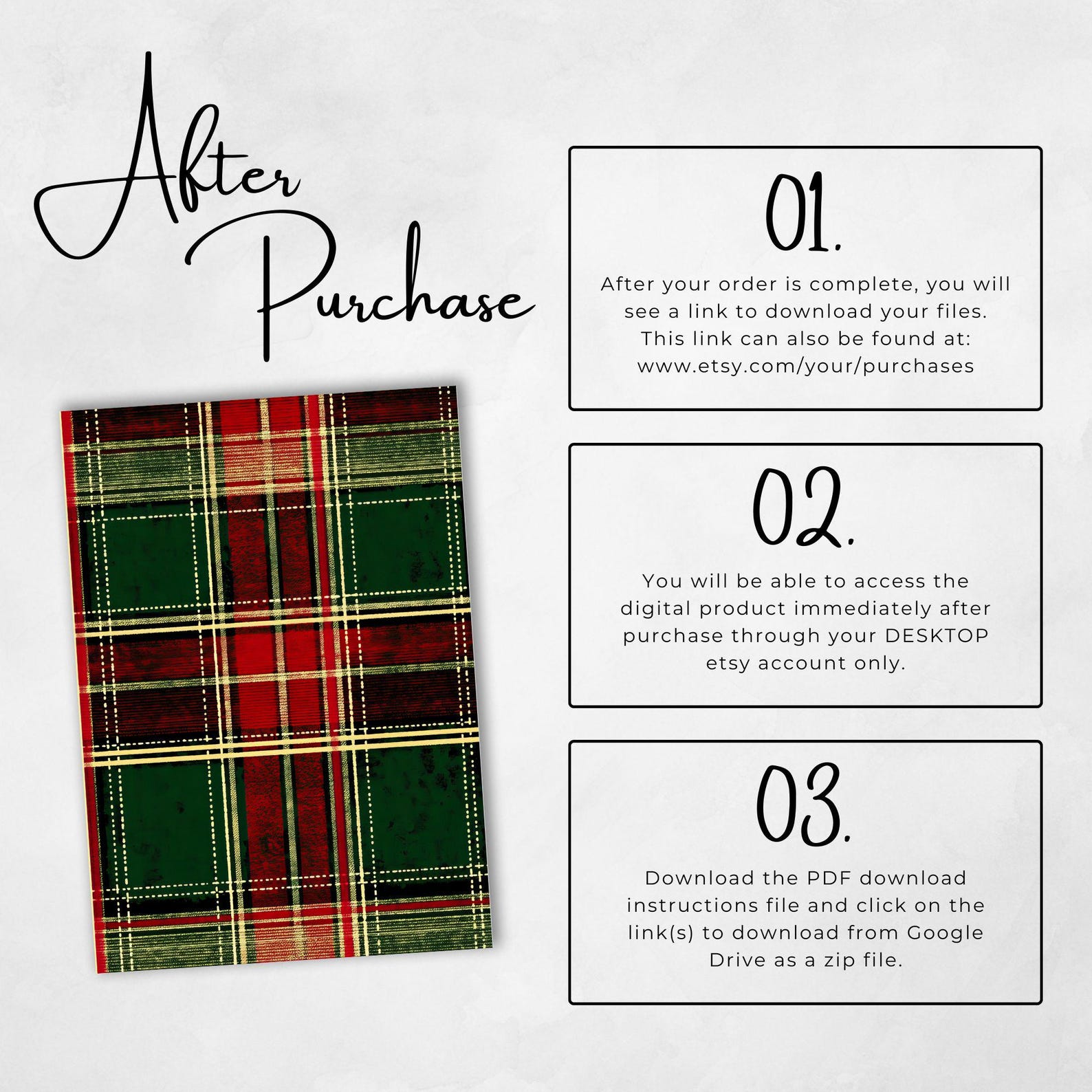 Christmas Plaid Digital Paper, Festive Holiday Backgrounds, Red and ...