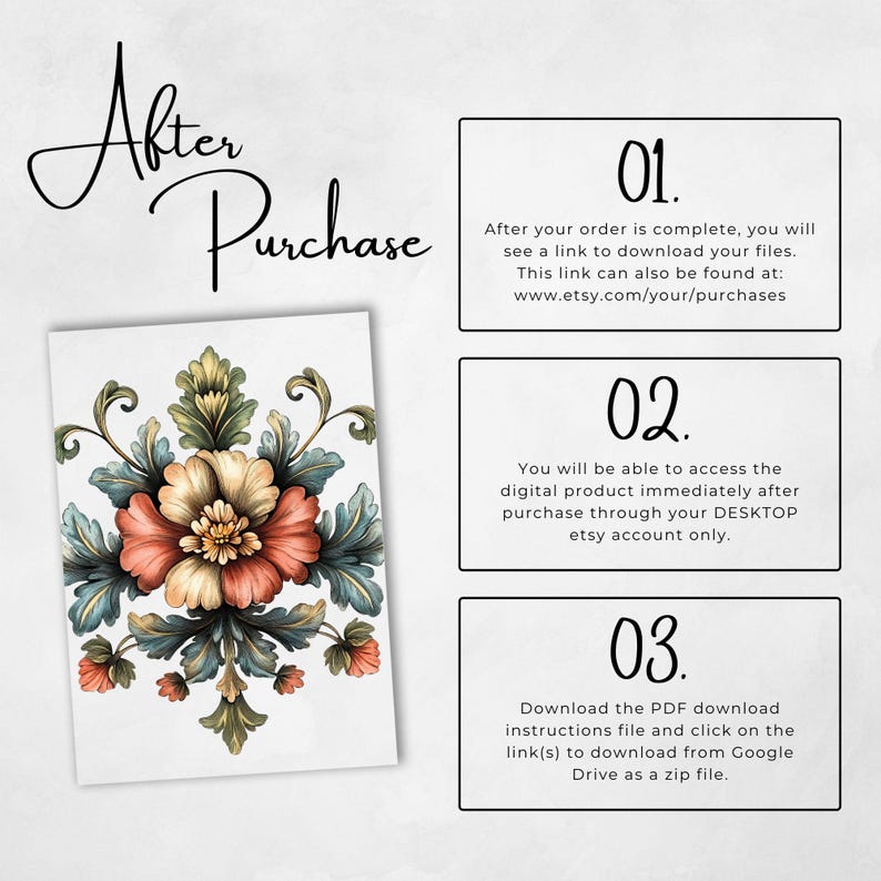 Victorian Gothic Flowers Clipart, Dark Floral PNG, Baroque Botanical ...