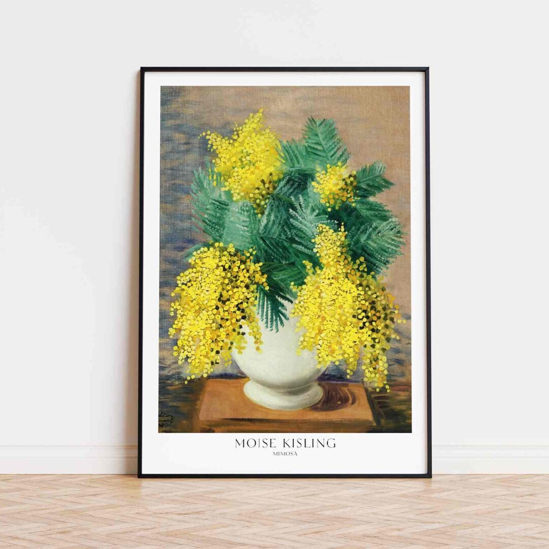 Moise Kisling Mimosa Museum Painting Poster Print Aesthetics Wall Art ...