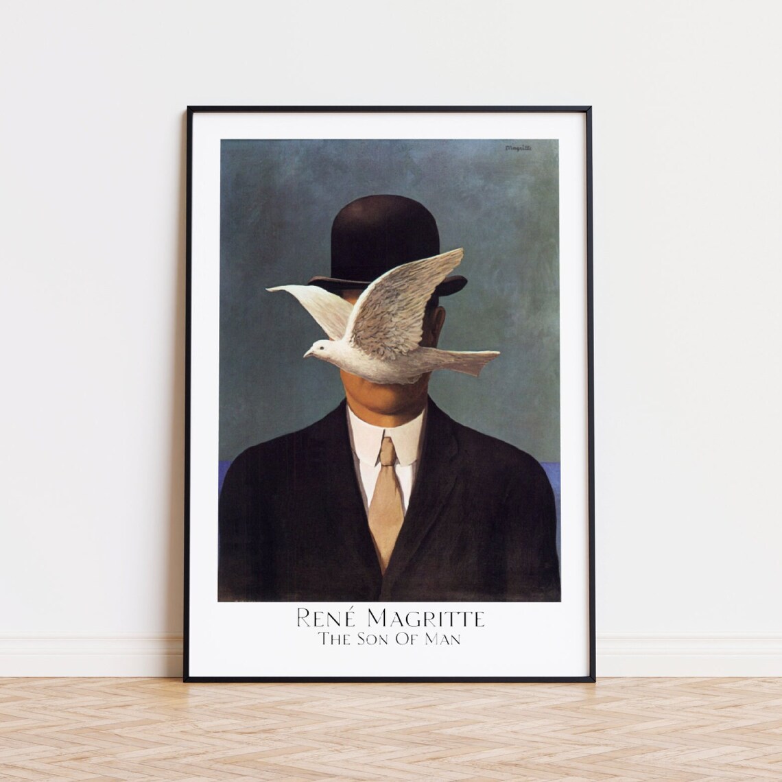 Rene Magritte the Son of Man Museum Poster Illustration Poster Print ...