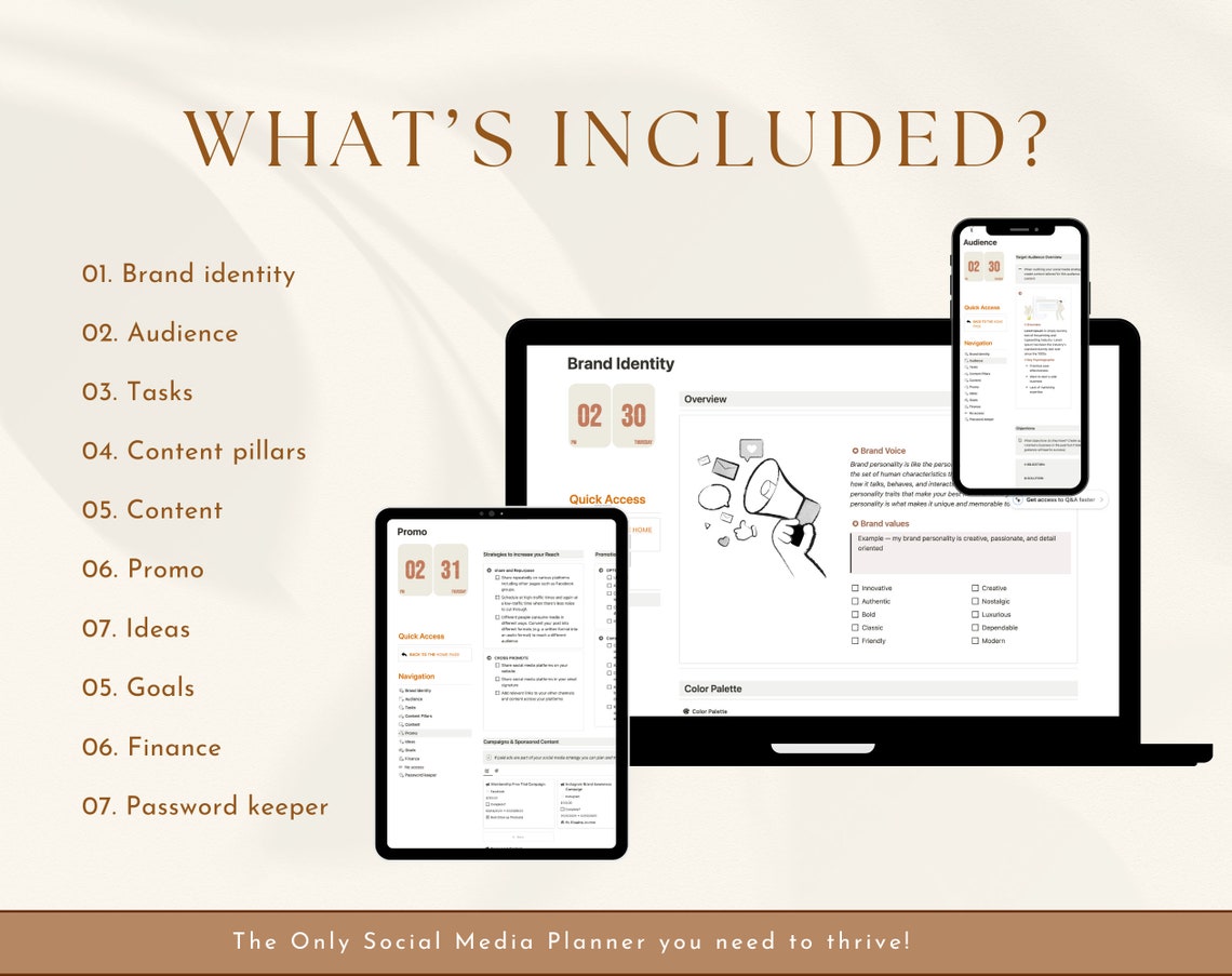Notion Template Social Media Planner for Freelance Content Creator ...