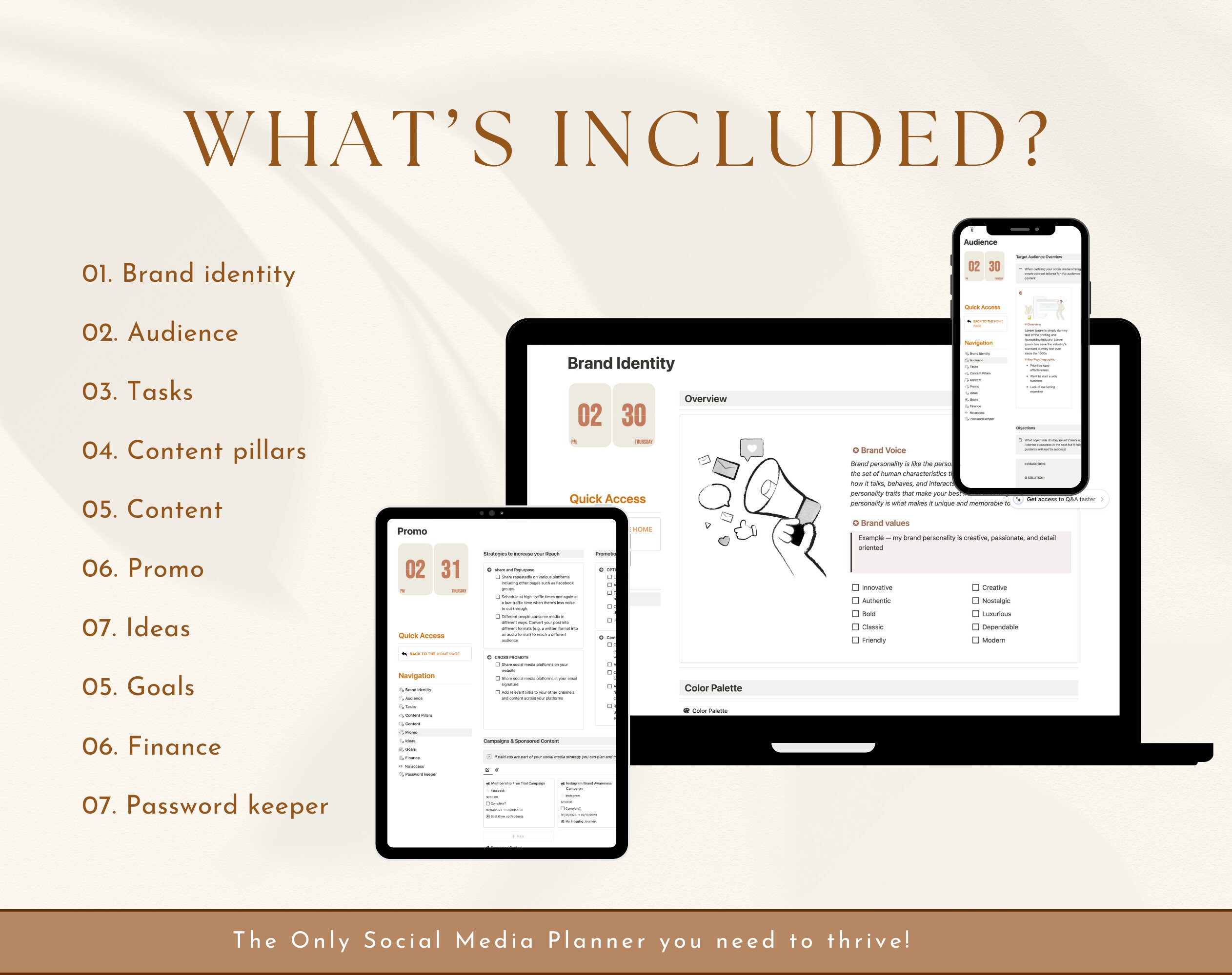 Notion Template Social Media Planner for Freelance Content Creator ...