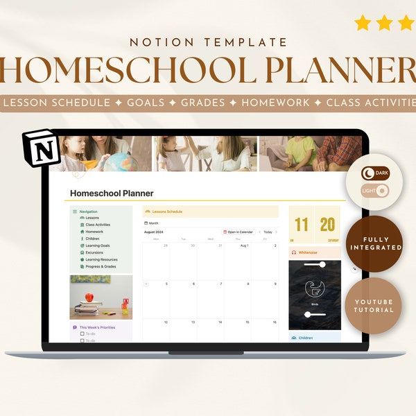 Notion Homeschool Planner Template - Etsy