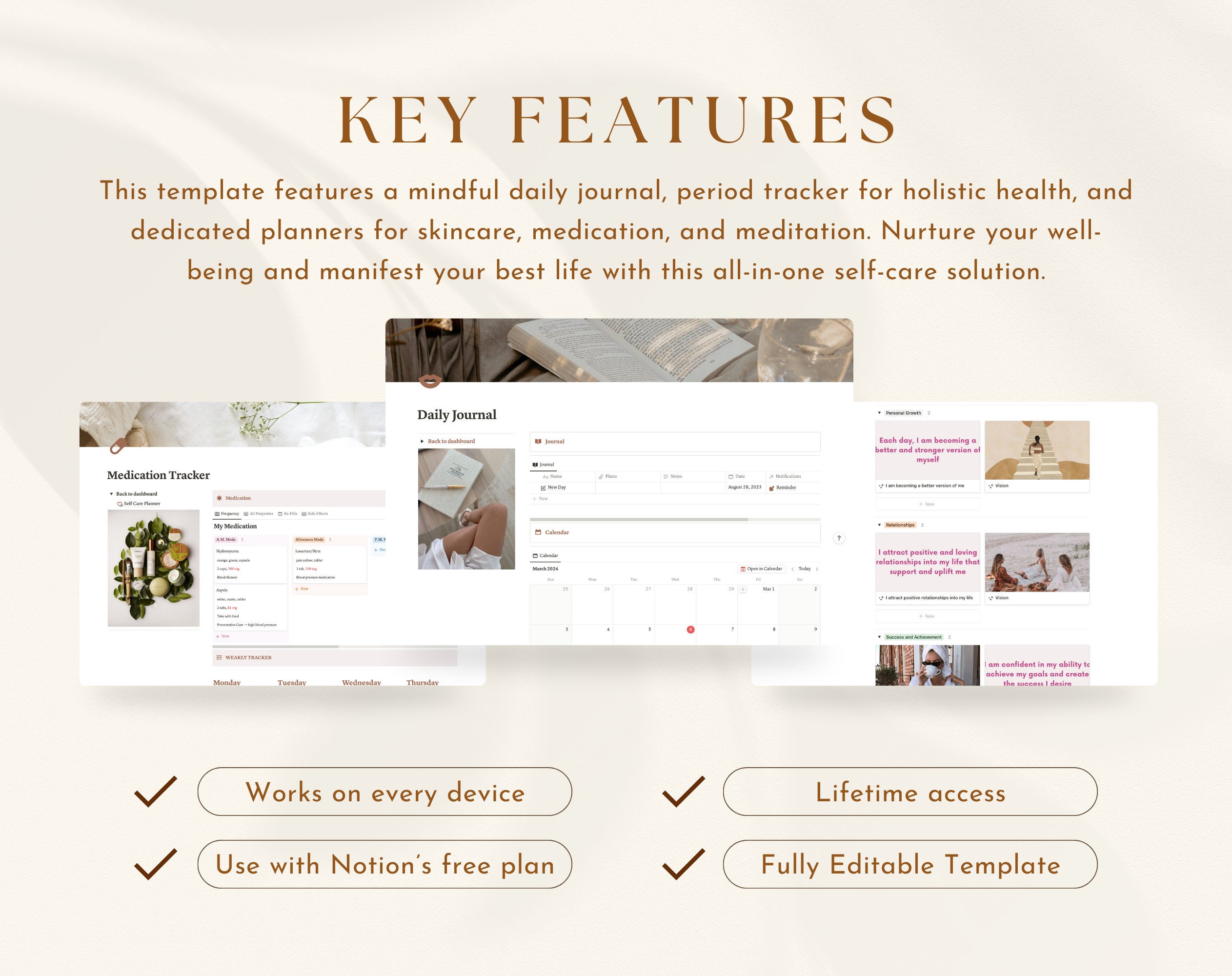 Notion Self Care Planner Template Notion Esthecian Dashboard for Daily ...