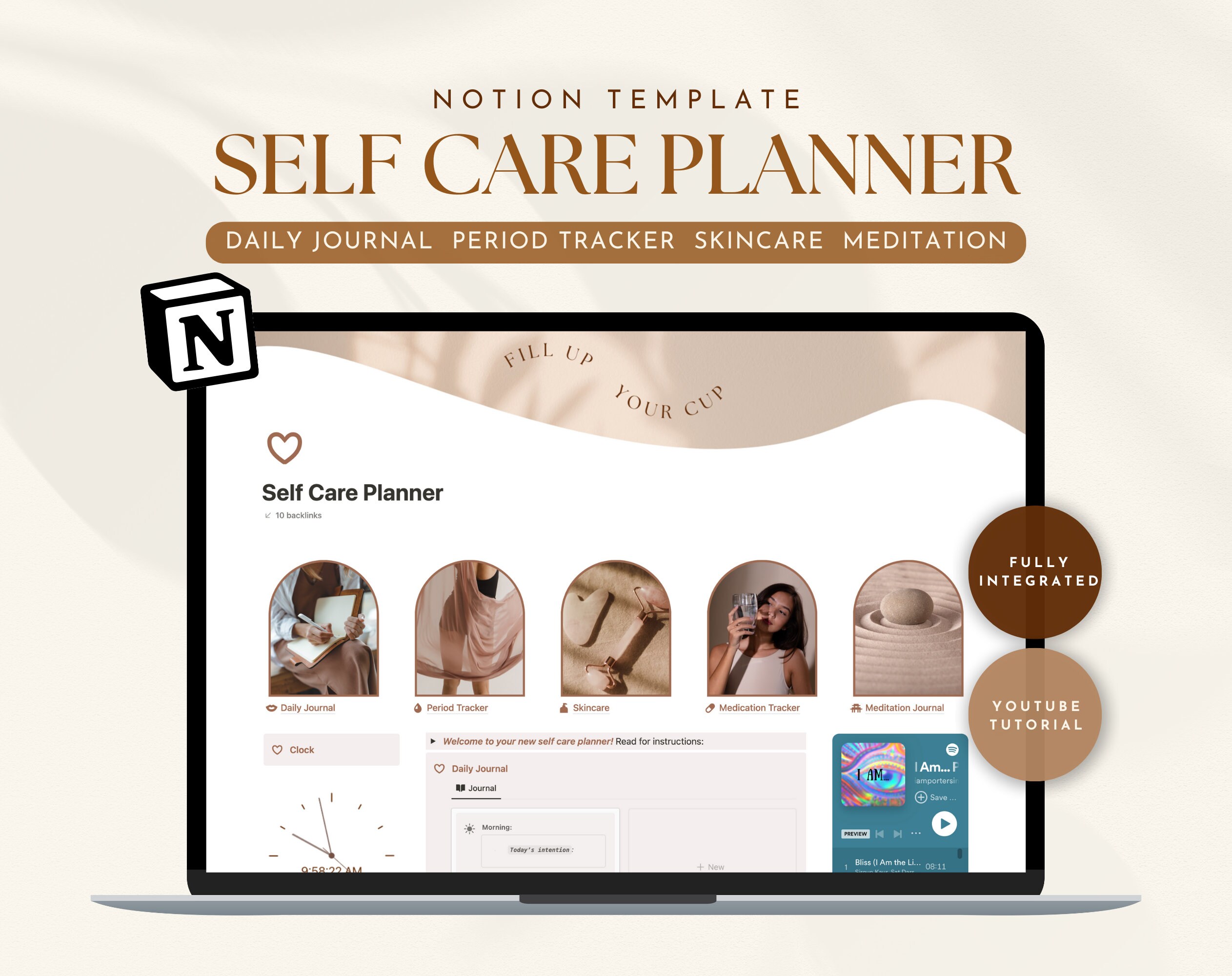 Notion Self Care Planner Template Notion Esthecian Dashboard for Daily ...