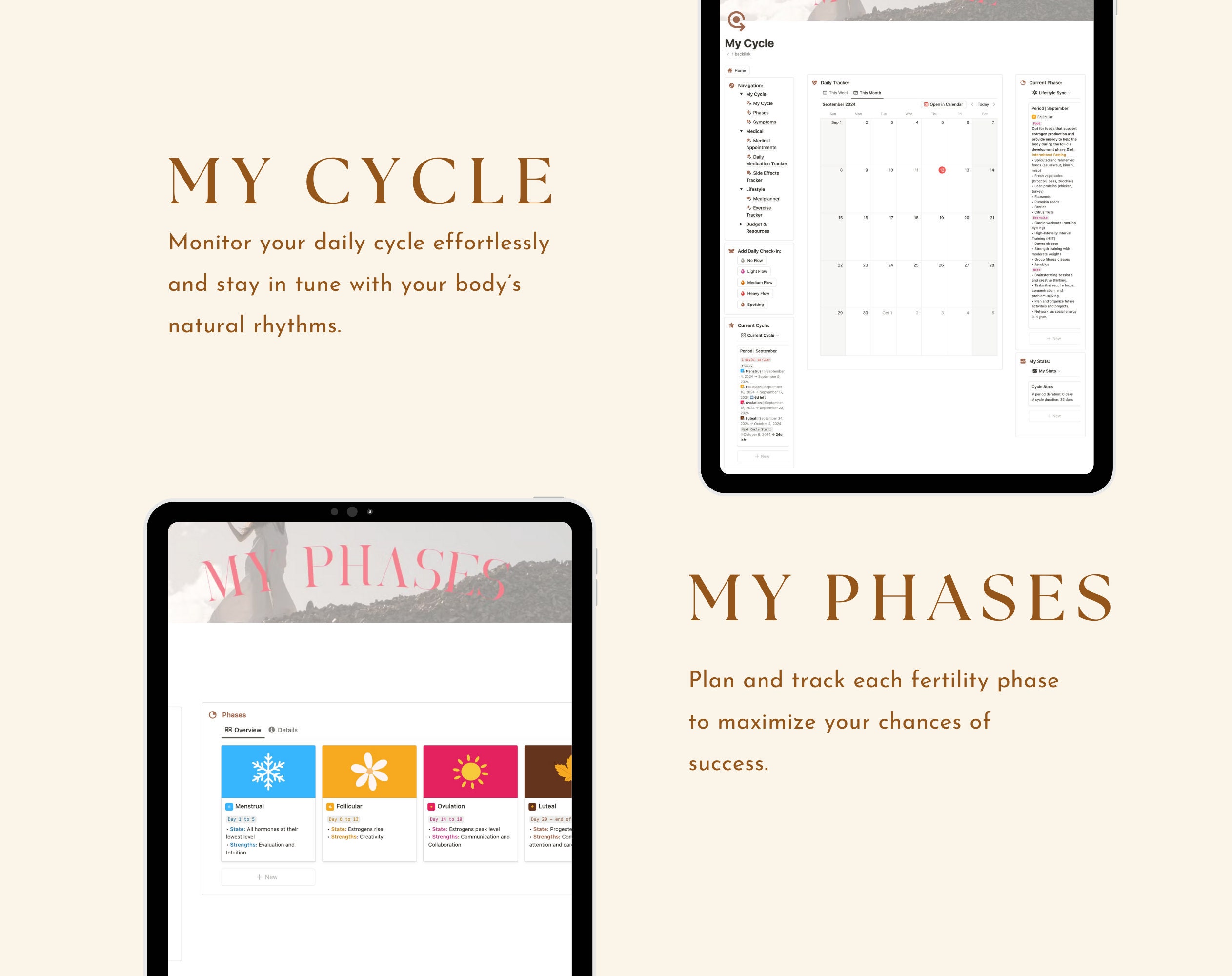 Fertility Planner Template for Notion IVF & Pregnancy Planner Digital ...