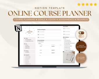 Notion Template Online Course Planner Course Creator Online Course Kit ...