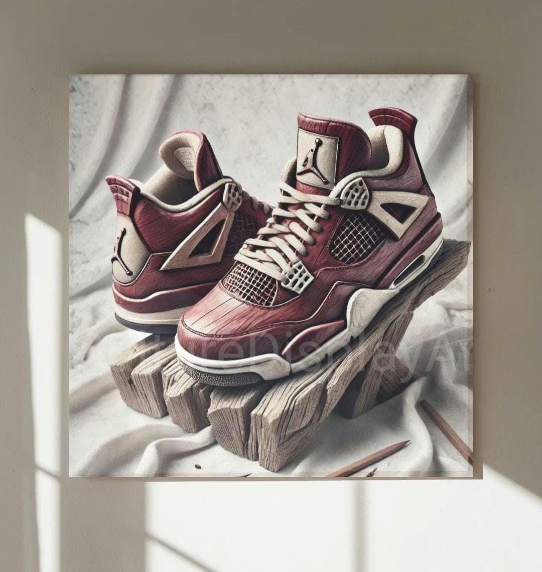 5 X Jordan 4 Art,set of 5,air Jordan Wall Art, Jordan 4,jordan,kids ...