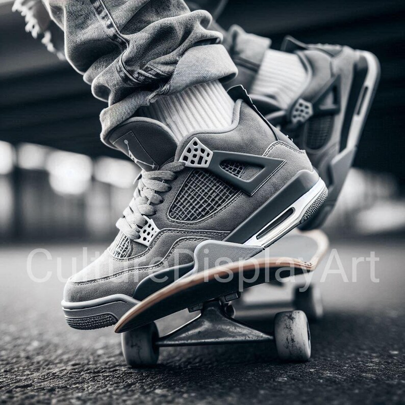 5 X Jordan 4 Art,set of 5,skateboard Wall Art,jordan 4,jordan,kids ...