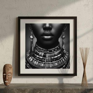 Masai Woman Artwork Print, Black Art, Lady Art, Museum Poster, Gallery ...