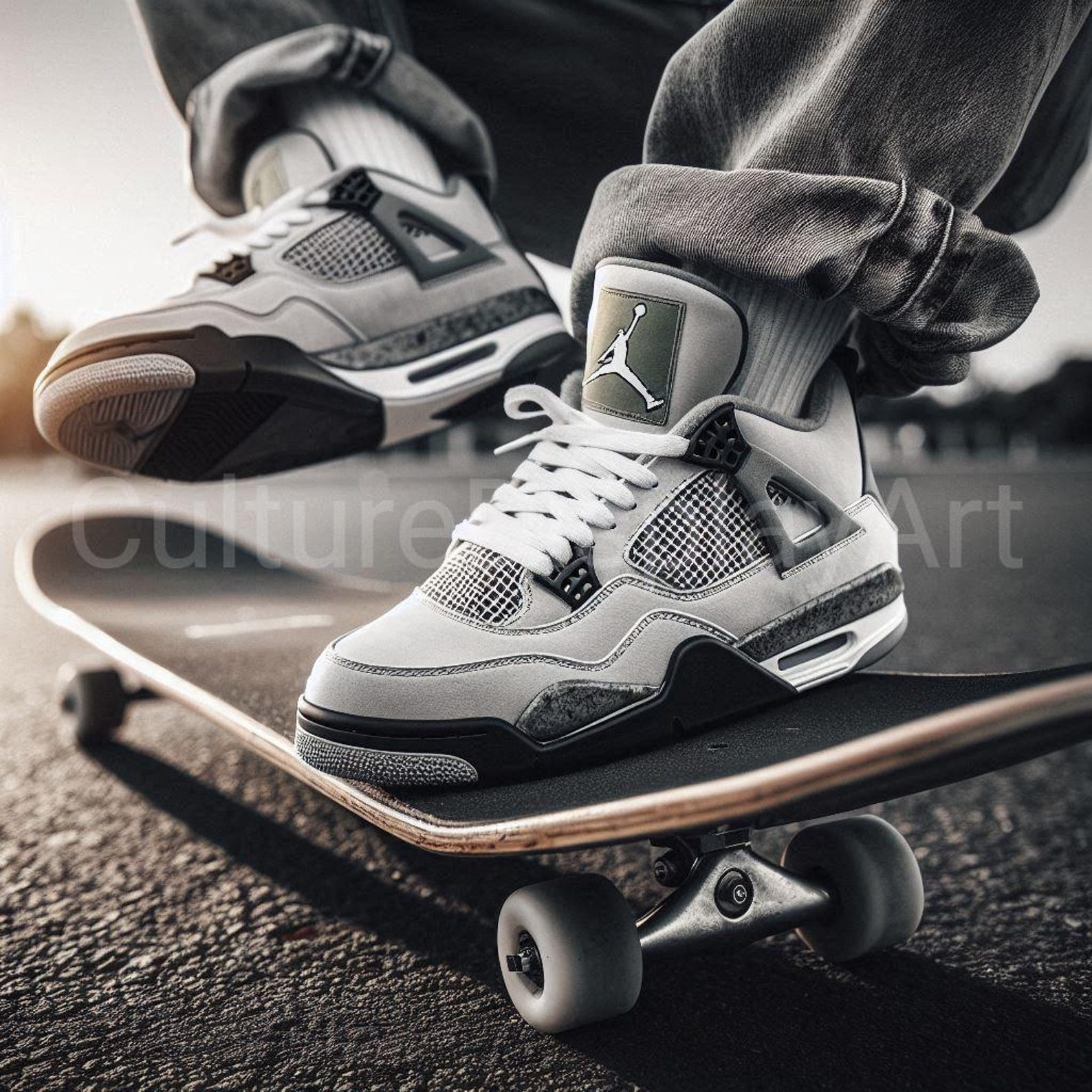 5 X Jordan 4 Art,set of 5,skateboard Wall Art,jordan 4,jordan,kids ...