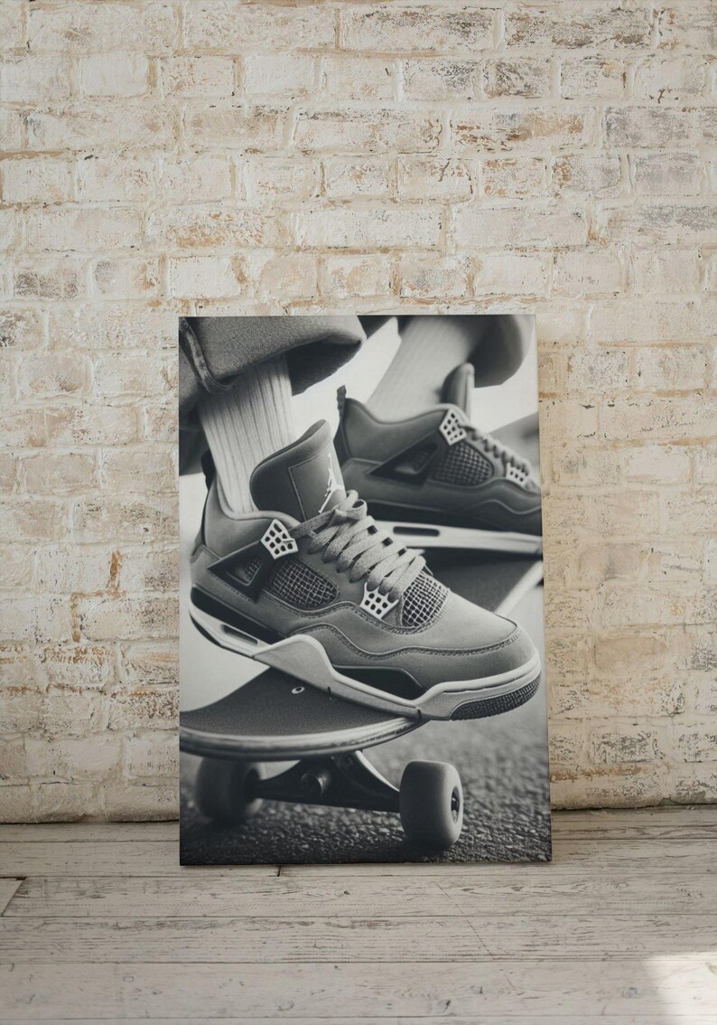 5 X Jordan 4 Art,set of 5,skateboard Wall Art,jordan 4,jordan,kids ...