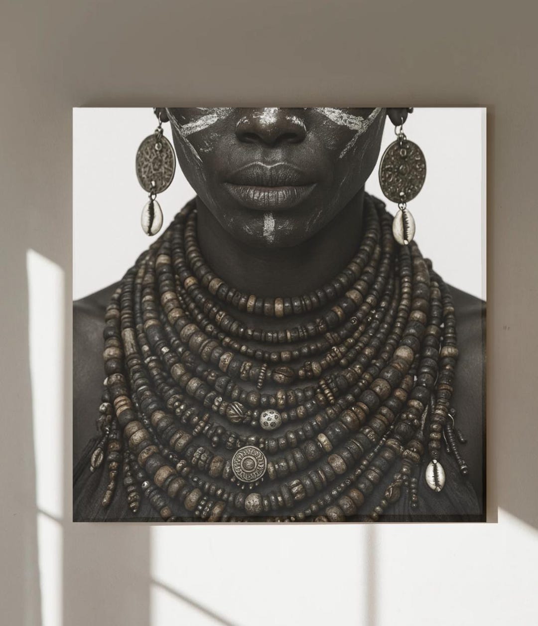 African Tribal Women Portrait Art Set | DIGITAL DOWNLOAD | Maasai Face ...
