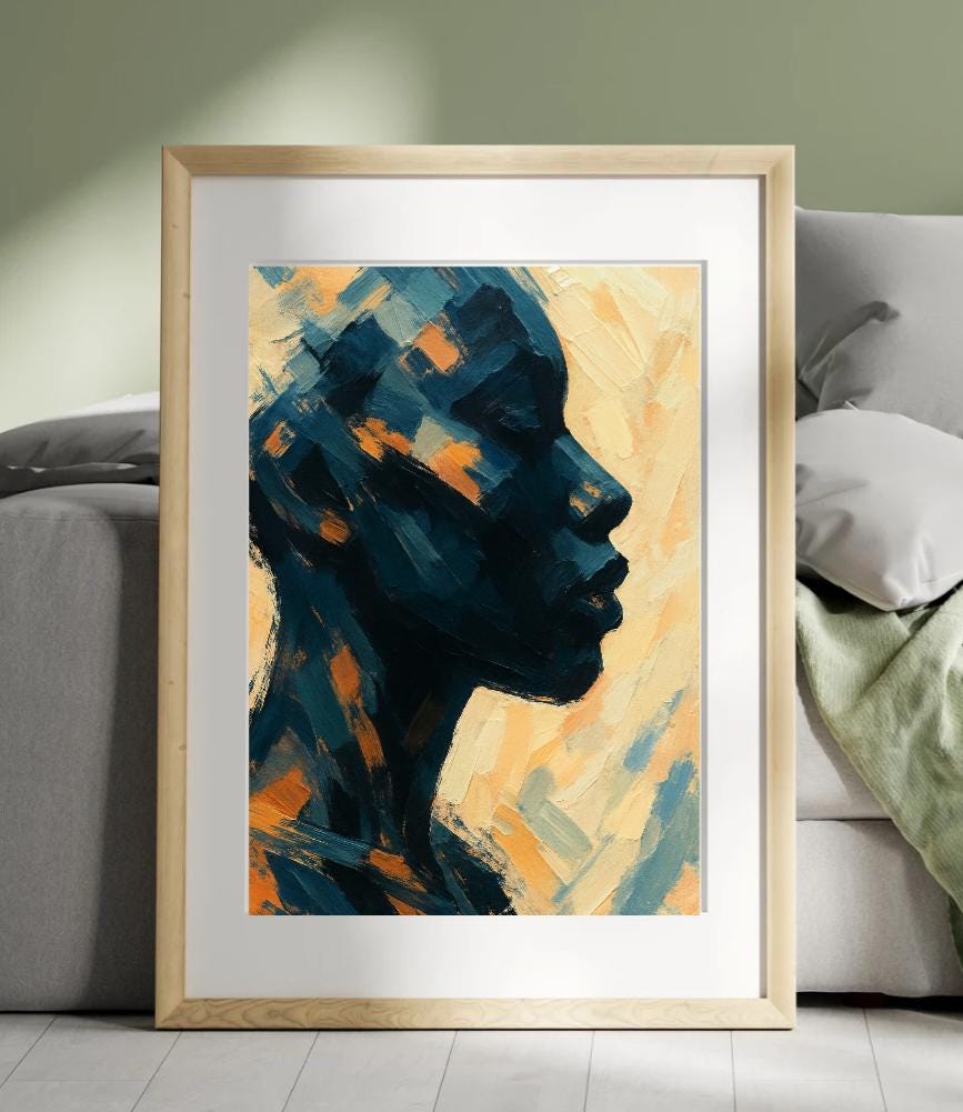 5 X Abstract Black Woman Body Art Paintings Set A | DIGITAL DOWNLOAD ...