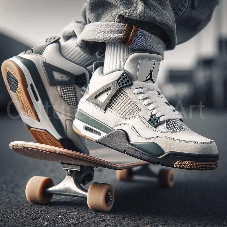 5 X Jordan 4 Art,set of 5,skateboard Wall Art,jordan 4,jordan,kids ...