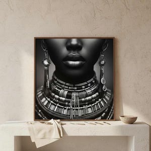 Masai Woman Artwork Print, Black Art, Lady Art, Museum Poster, Gallery ...