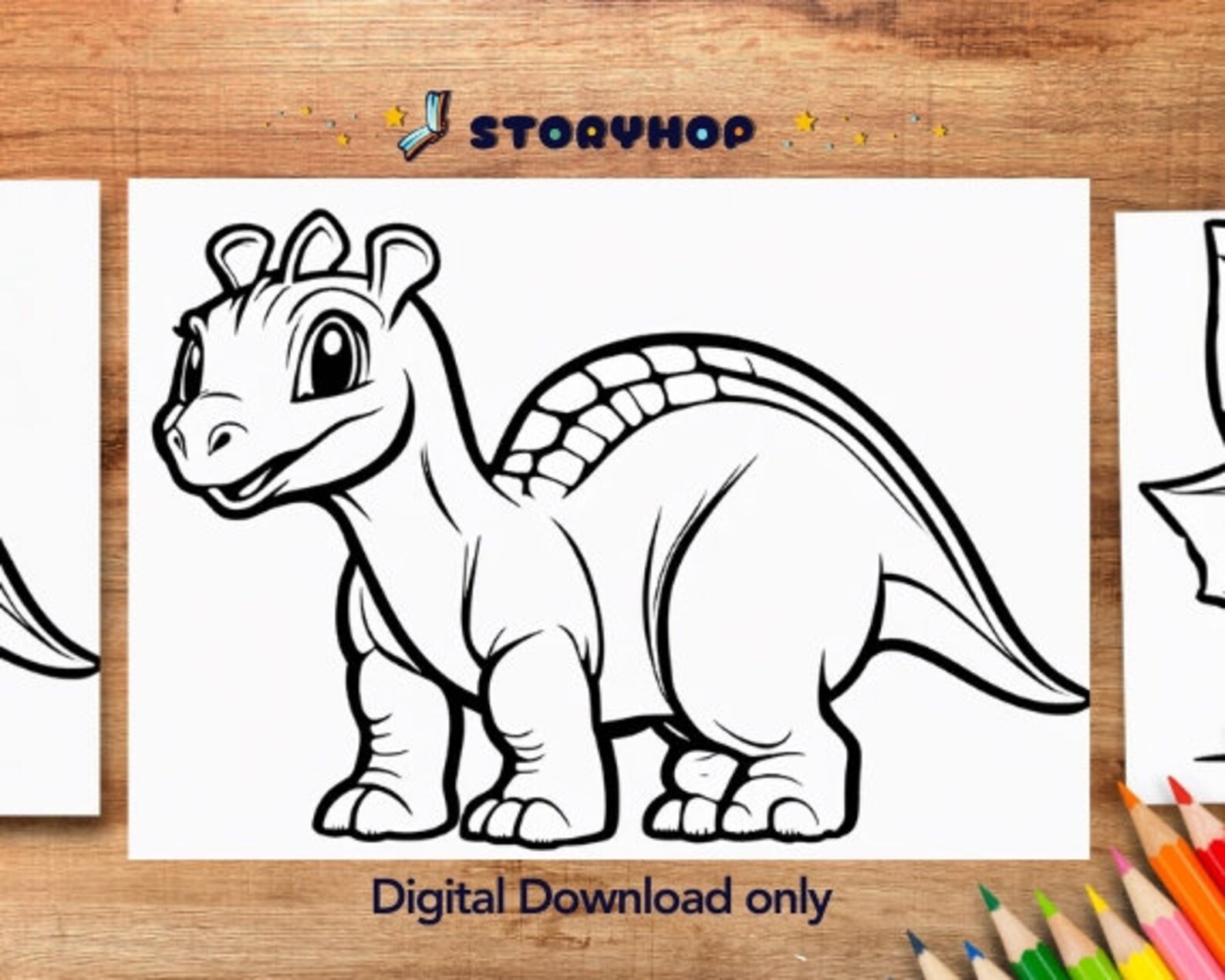 10 Dinosaur Coloring Pages, Easy Dinosaur Coloring Pages for Kids ...