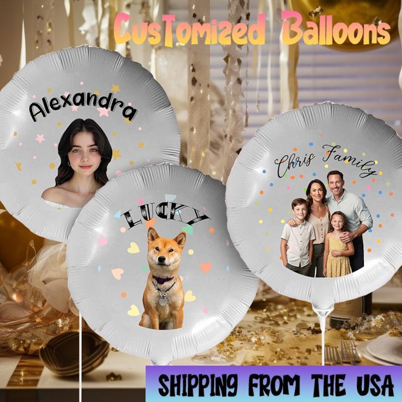 Balloons With Faces - Etsy