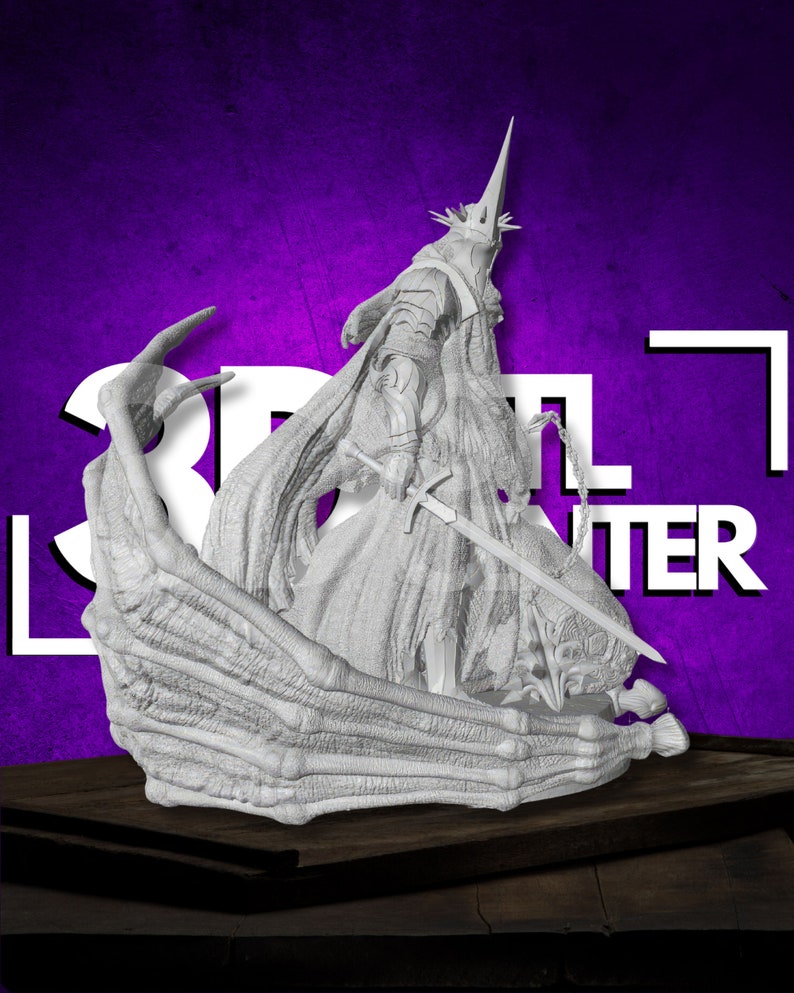 Witch King of Angmar Lord of Rings Statue and Bust 3D Printer STL Files ...