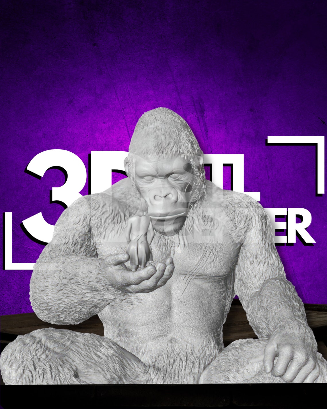 King Kong STL Files 3D Printer STL File,3d Digital Printing STL File ...