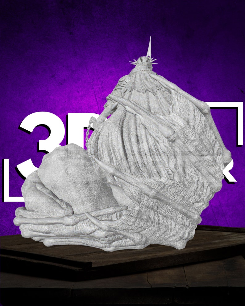 Witch King of Angmar Lord of Rings Statue and Bust 3D Printer STL Files ...