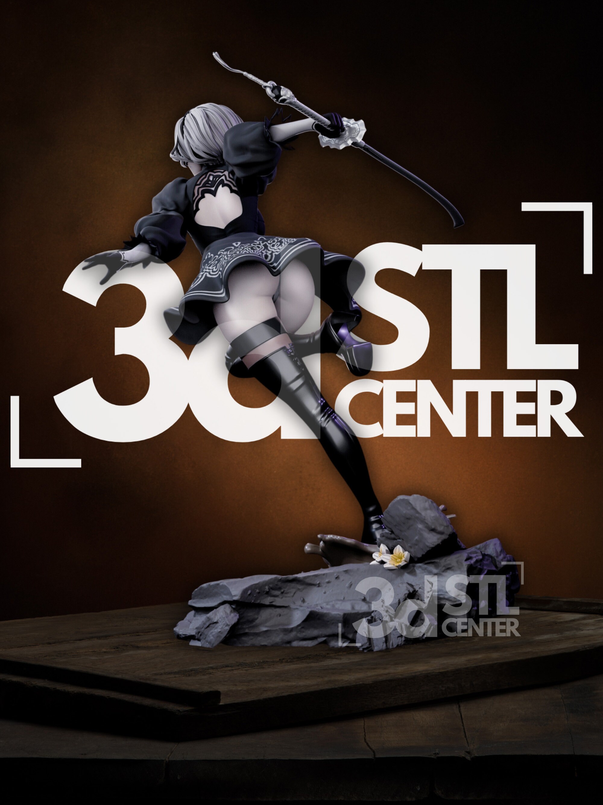 2b Nier Automata 3d Printer Stl Files High Quality Etsy