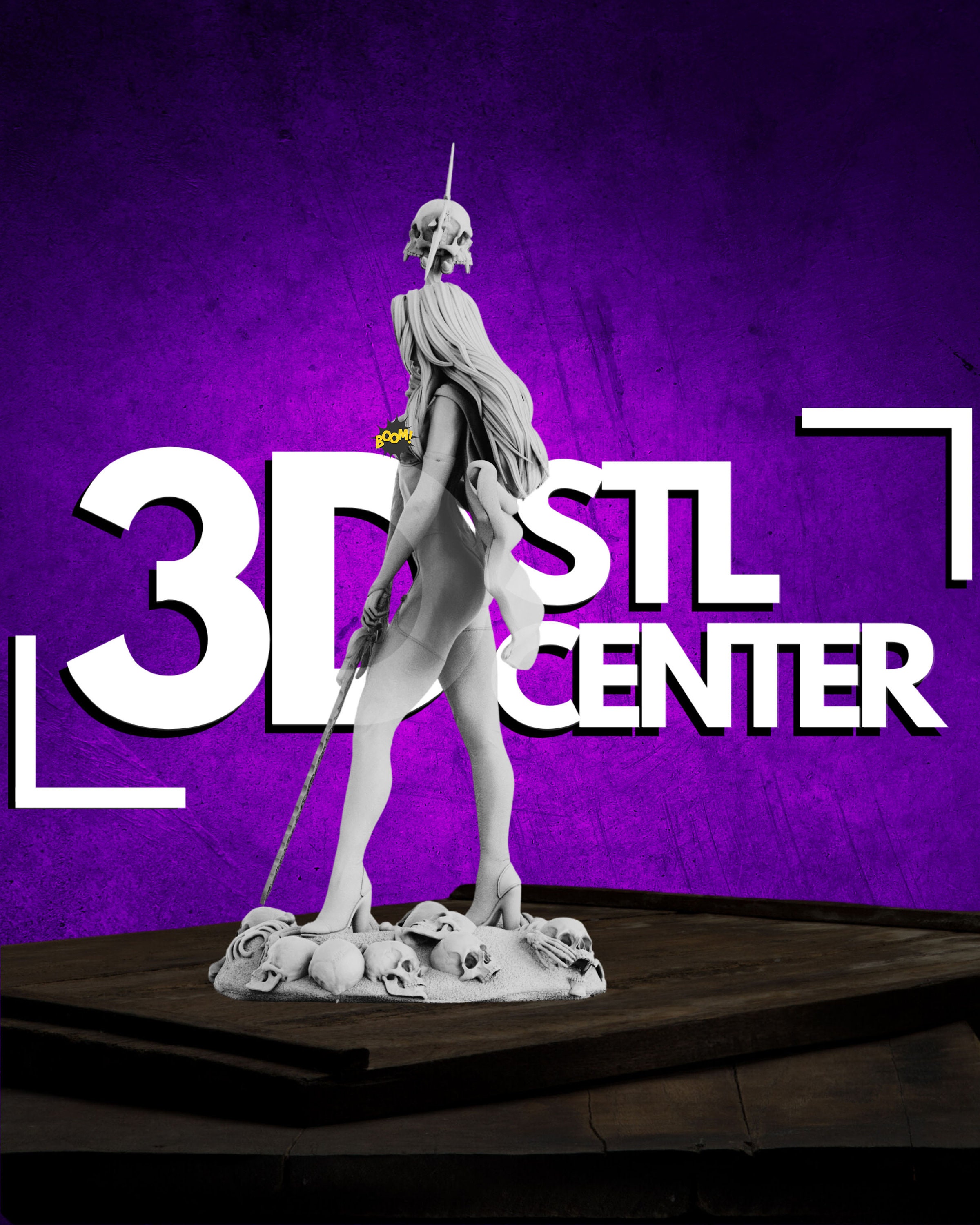 Lady Death 3D STL Files High Quality 3D Printer STL File, 3D Digital ...