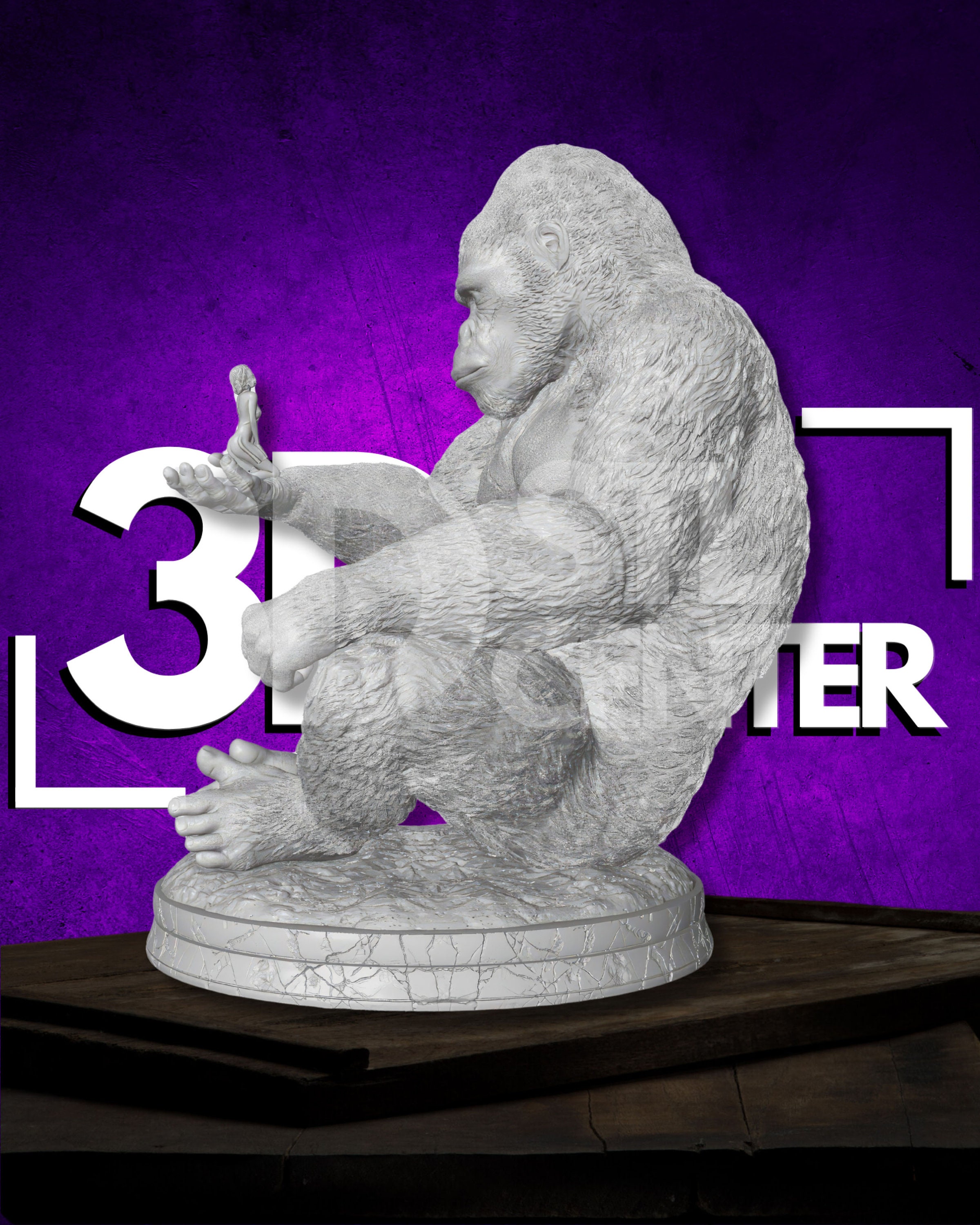 King Kong STL Files 3D Printer STL File,3d Digital Printing STL File ...