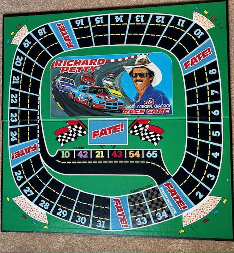 Vintage Richard Petty NASCAR Grand National Champion Race Game, by Bill ...