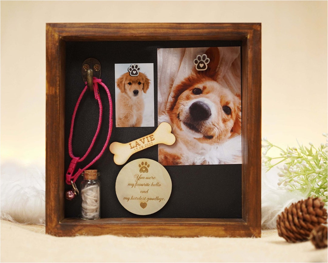 Personalized Pet Shadow Box Dog Memorial Gifts Memorial - Etsy