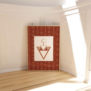 Amazigh, Amazigh Art Poster, Tazerzite Wall Decoration, Tazarzit Wall ...