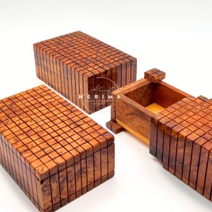 Secret Wooden Box Hidden Compartment Wooden Jewelry Box Jewelry Chest ...