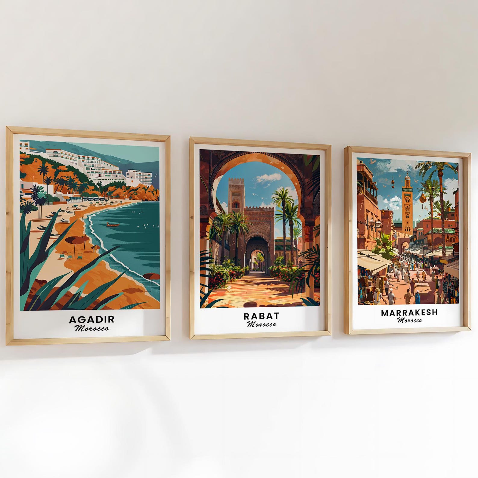 Morocco Poster, Moroccan Wall Art, City Print, Moroccan City Posters ...