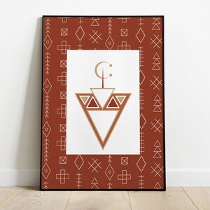 Amazigh, Amazigh Art Poster, Tazerzite Wall Decoration, Tazarzit Wall ...