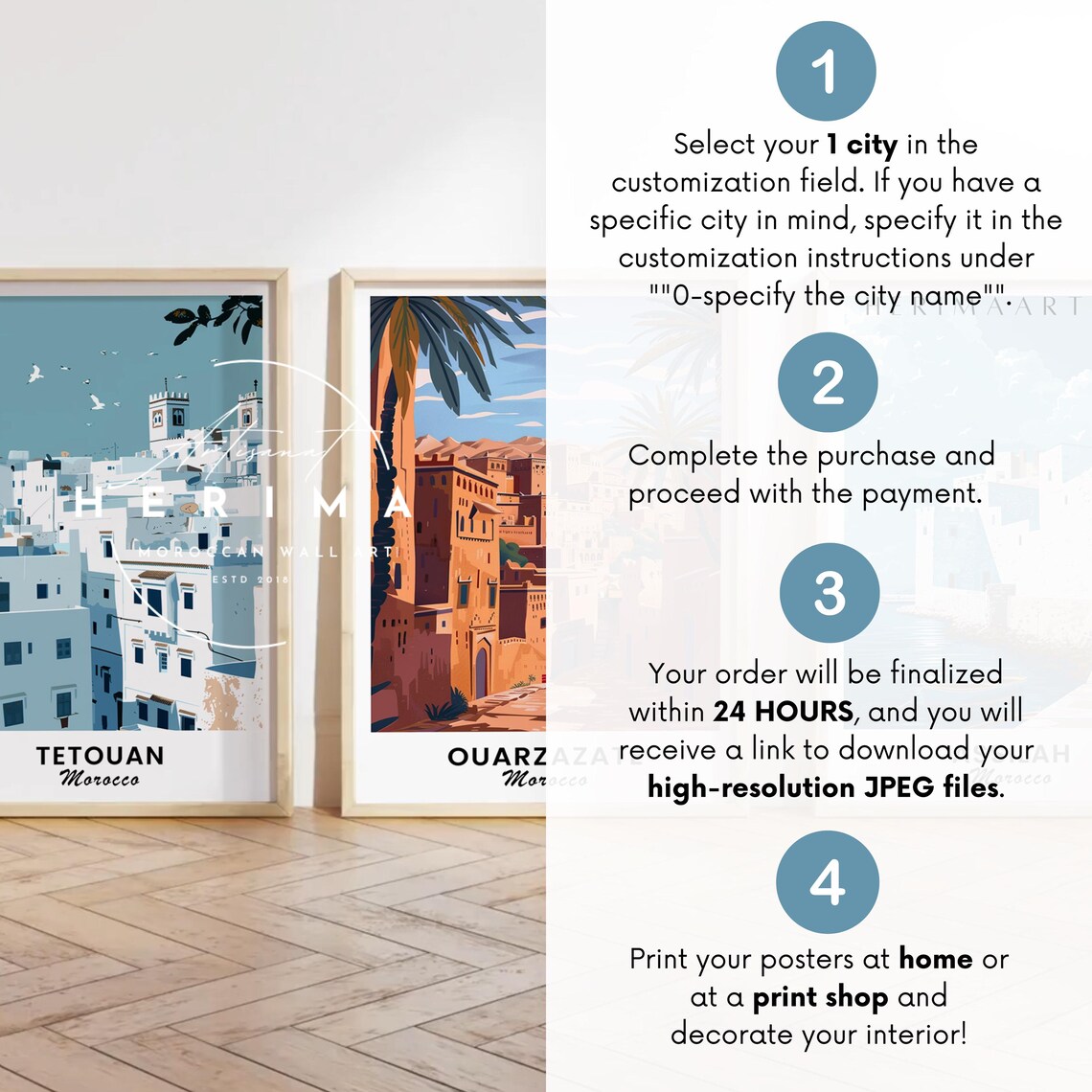 Morocco Poster, Moroccan Wall Art, City Print, Moroccan City Posters ...